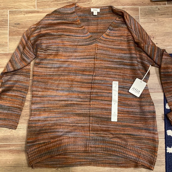 a.n.a | Sweaters | Nwt Earthtone Stripe Sweater By Ana | Poshmark